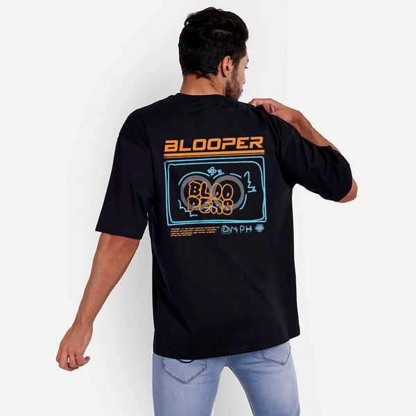 BLOOPERS OOMPH OVERSIZED BLACK T-SHIRT – Bloopers